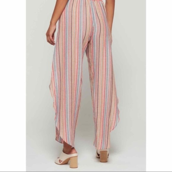 DREW | Pants & Jumpsuits | Drew Wide Split Leg Linen Blend Pants Nwt ...